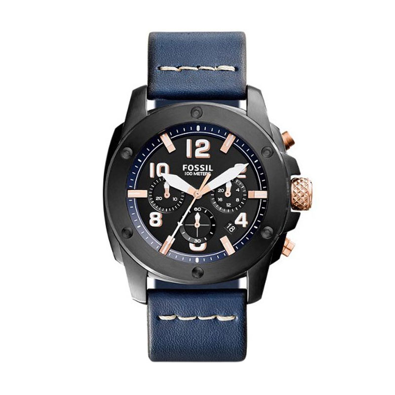 Promo Fossil Fs 5066 Modern Machine Chronograph Leather Watch Jam ...