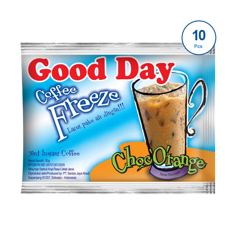 Promo Good Day Coffee Freeze Choc'o'range 1 Pack (10 X 30 Gr) Diskon 25 ...