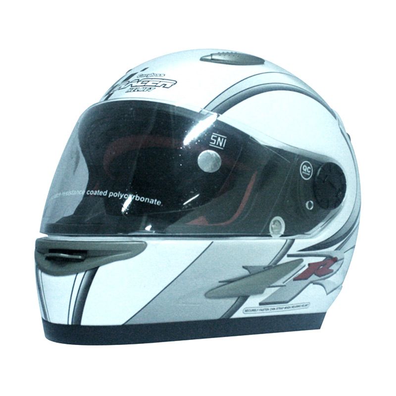 Jual Cargloss Racer Spoiler X1R Whity White Helm Full Face di Seller ...