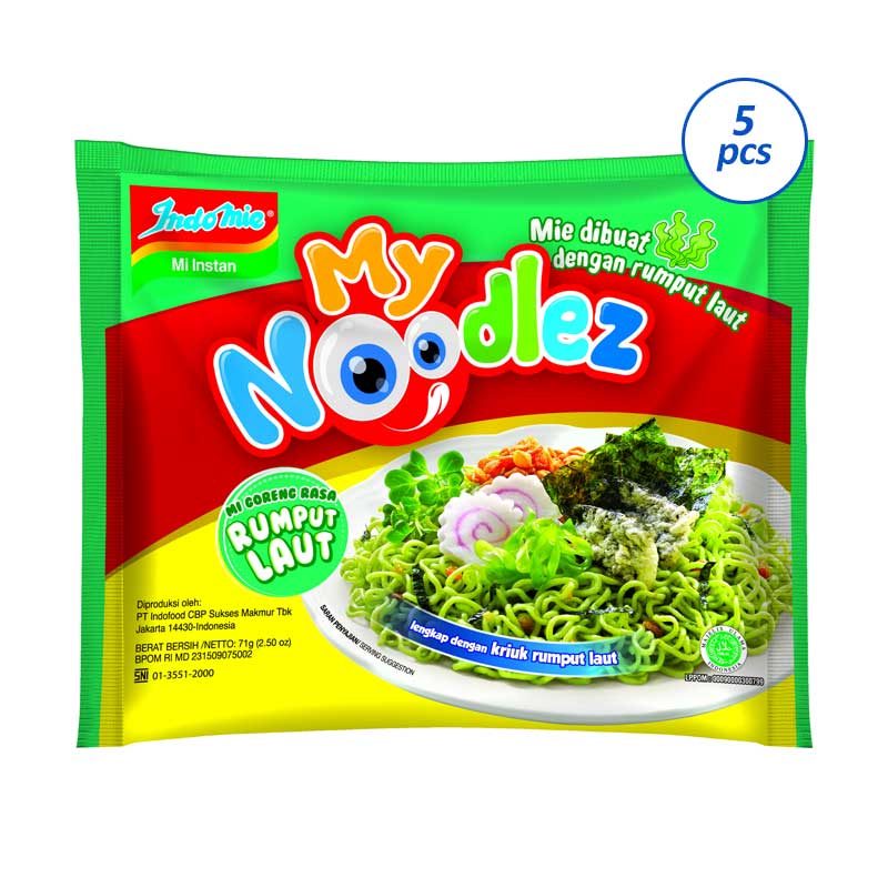 Jual Indomie My Noodlez Mie Goreng Rasa Rumput Laut [71 G X 5 Pcs] Di ...