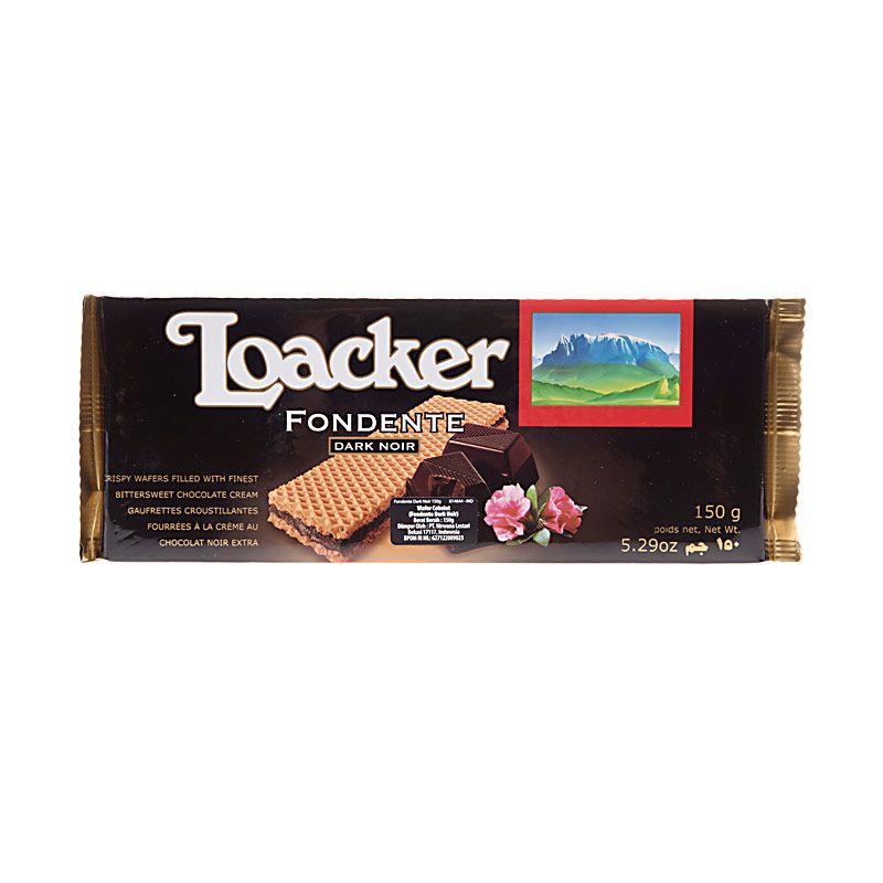 Jual Loacker Wafer Fondente Dark Noir Chocolate [150 g] LK15000 di ...