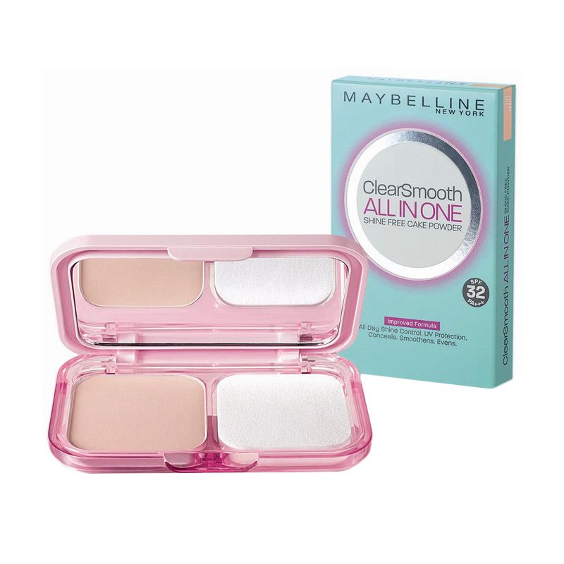 Jual Maybelline Clear Smooth All in One Two Way Cake Primary 02 Nude ...