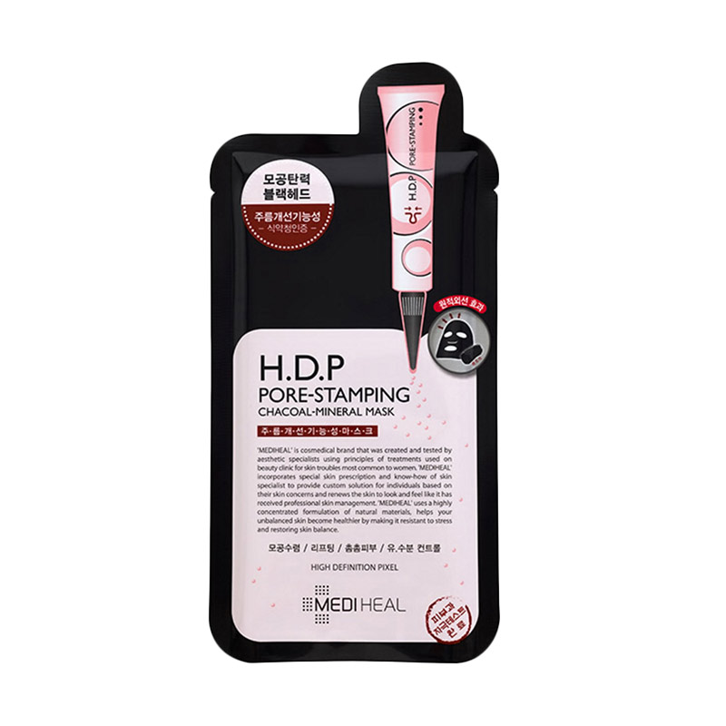 Jual Mediheal Hdp Pore Stamping Charcoal Mineral Mask Di Seller ...