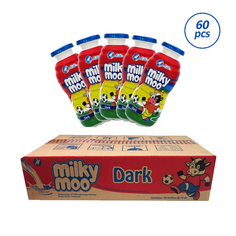 Jual Milko Susu Milky Moo Coklat Dark (70 Ml/ 60 Botol) Di Seller ...