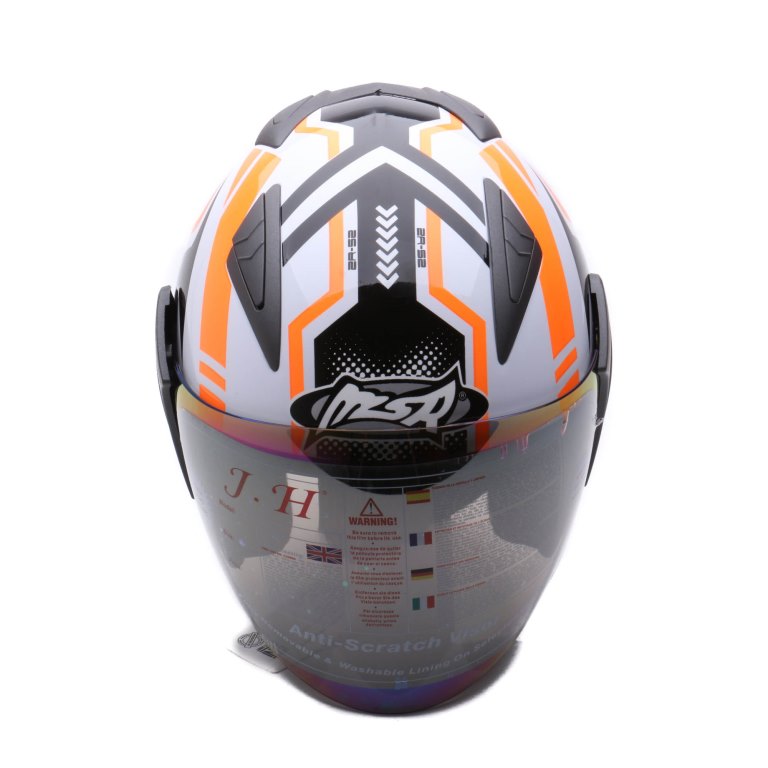Jual Msr Helmet Javelin - Aerotic - Putih Oren Neon Di Seller Eka ...