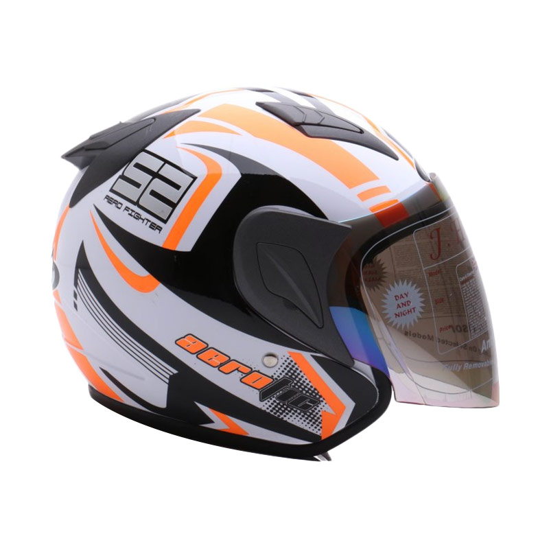 Jual Msr Helmet Javelin - Aerotic - Putih Oren Neon Di Seller Eka ...