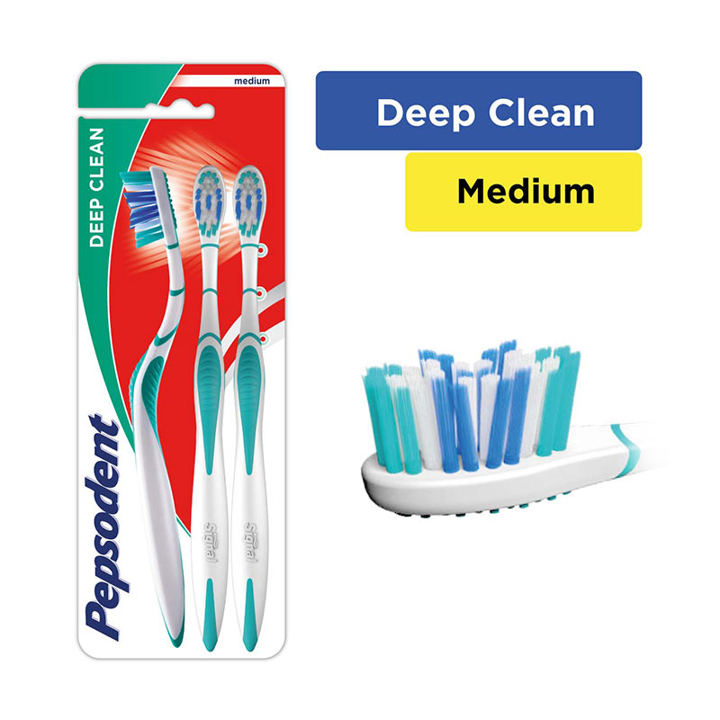 Jual Pepsodent Deep Clean Medium Multipack Toothbrush [3 pcs] di Seller ...
