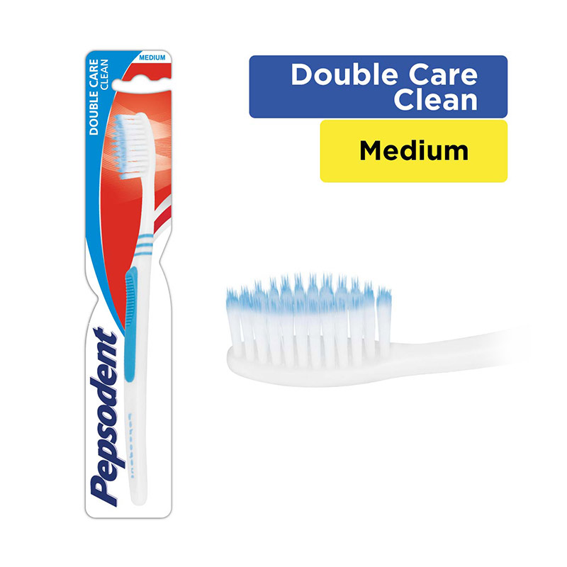Jual Pepsodent Double Care Clean Medium Toothbrush Di Seller Watsons ...