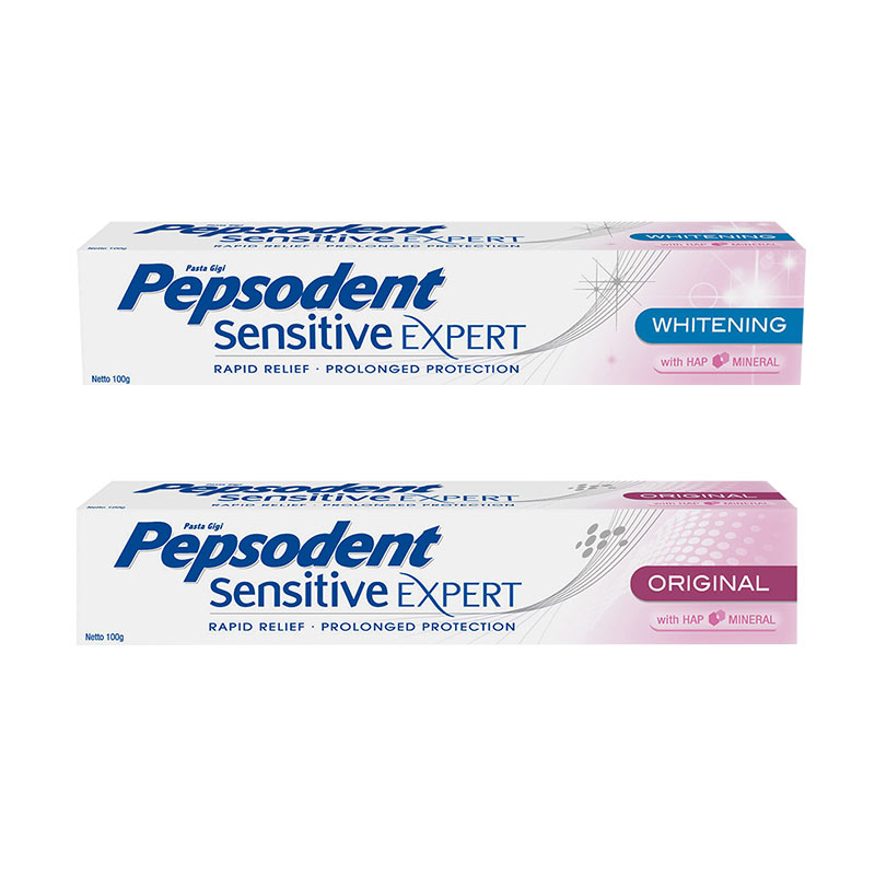 Jual Pepsodent Sensitive Expert Package Original & Whitening Toothpaste ...