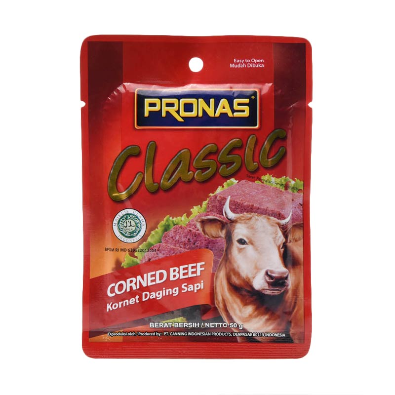 Jual Pronas Classic Corned Beef Sachet [50g] 0301010005 di Seller Sari ...