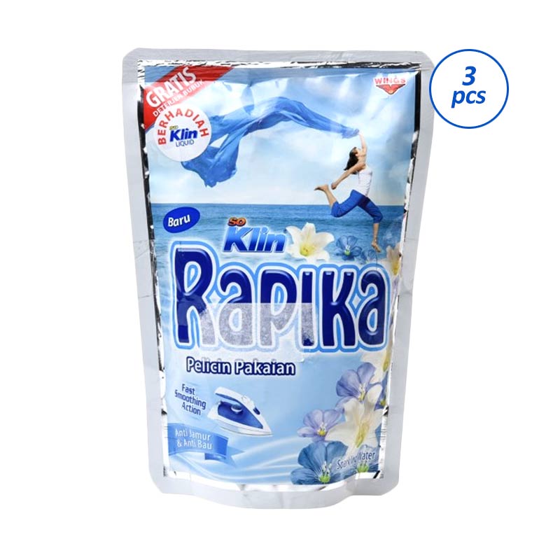 Jual Rapika Pelicin Pakaian Cool Blue pouch [425 mL x 3 Pcs] di Seller ...