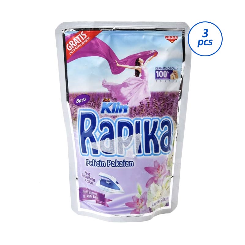 Jual Rapika Pelicin Pakaian Lavender Splash Pouch [400 mL x 3 Pcs] di ...