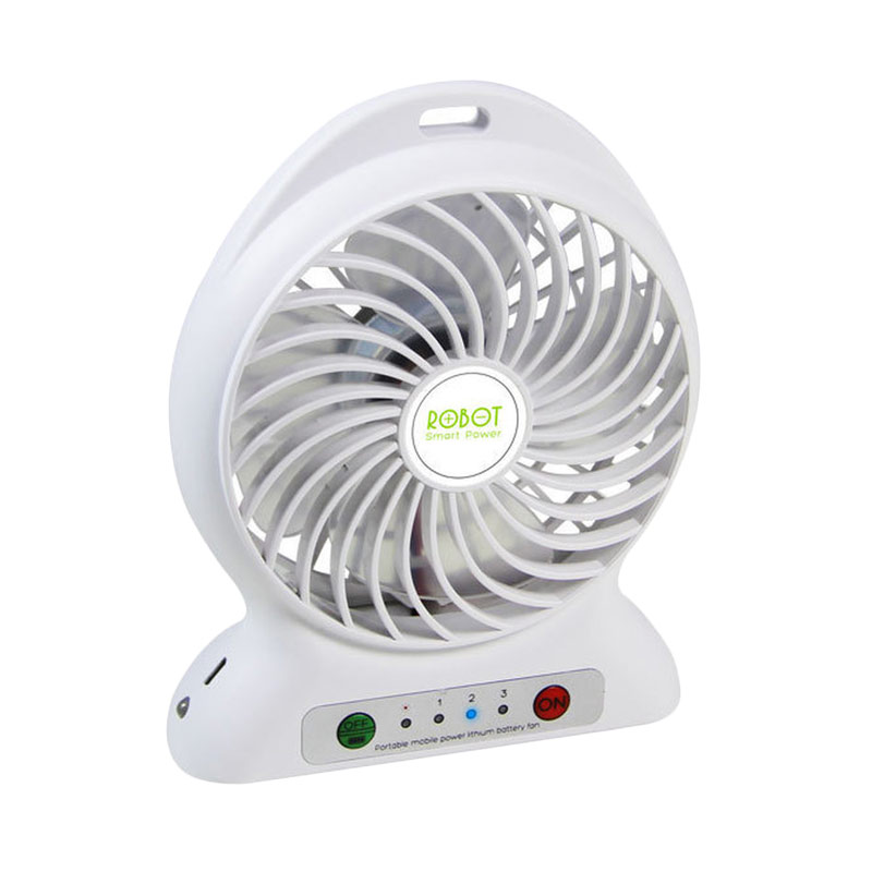 Jual Robot RT-BF01 Portable Battery Powerbank with Fan - Putih [2000 ...
