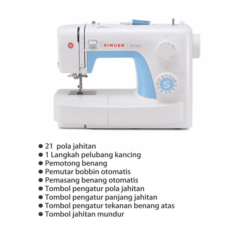 Jual Singer Mesin Jahit Portable Multifungsi Simple 3221 Di Seller ...