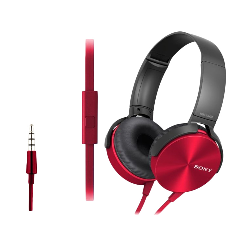 Jual SONY MDR-XB450AP Merah Headset di Seller AKBAR TIME - Galur, Kota ...