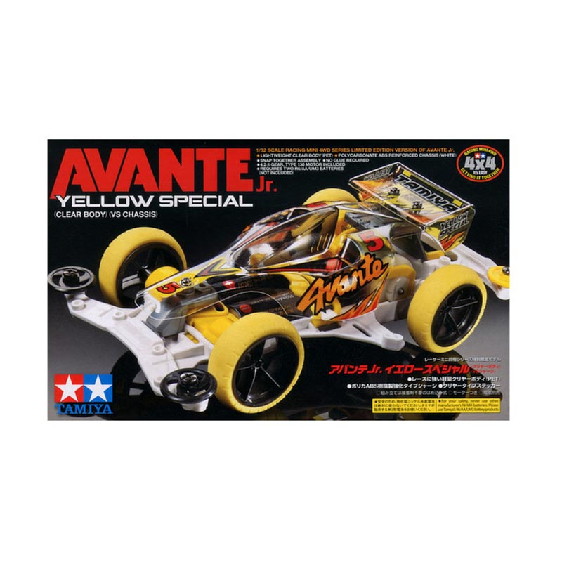Jual Tamiya Mini 4WD Avante Jr. Yellow Special Clear Model Kit [1:32 ...