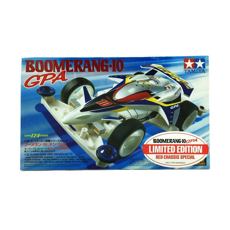 Jual Tamiya Mini 4WD Boomerang 10 GPA Limited Edition Red Chassis ...