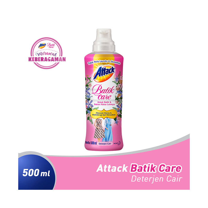 Promo Attack Batik Care Deterjen Cair [500 mL/ Botol] Diskon 18% di ...