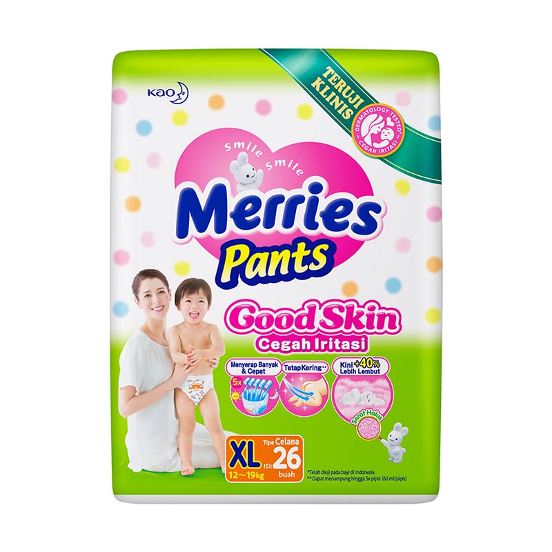 Promo Merries Pants Good Skin Xl 26 Popok Bayi Diskon 12% Di Seller ...