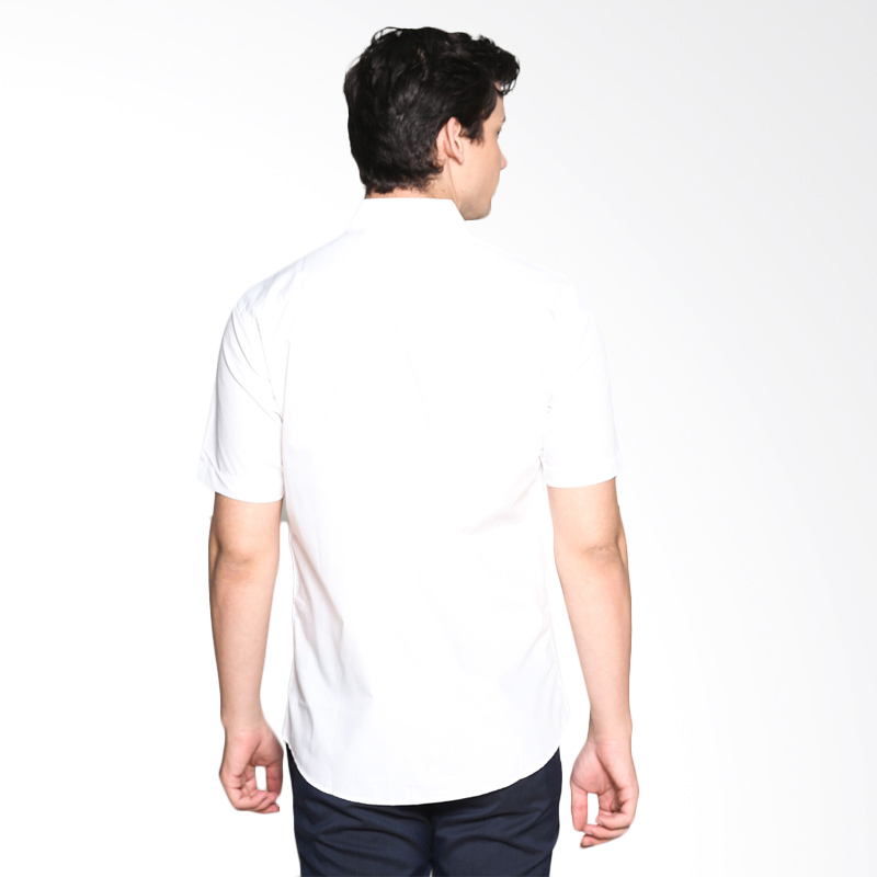 Jual Kemeja Polos Lengan Pendek Formal Putih Pendek Di Seller Franky ...