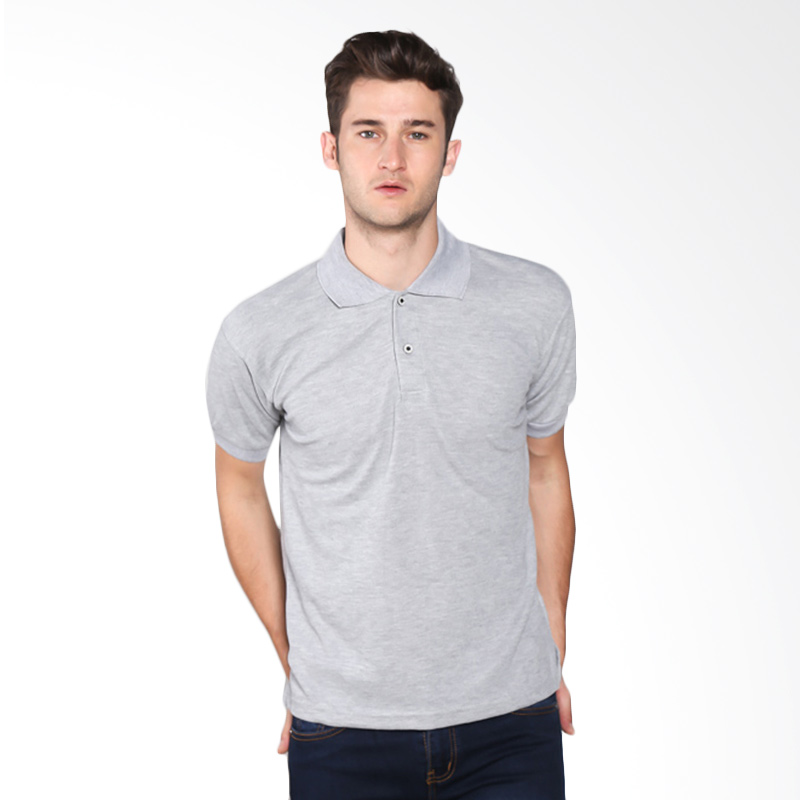 Promo Vm Polos Basic Polo Shirt - Abu Muda Diskon 54% Di Seller Vm ...