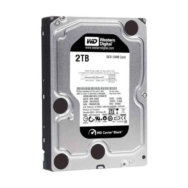 Jual Western Digital Caviar Hard Disk Internal - Black [2TB /SATA 3 / 7200 RPM / 64 MB] di ...