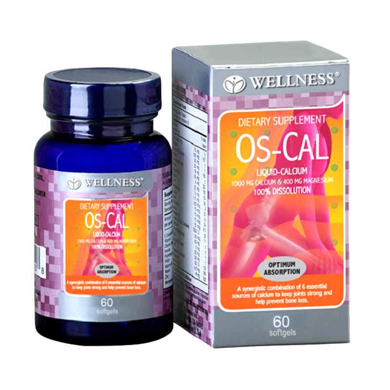 Jual WELLNESS OS CAL VITAMIN KALSIUM KESEHATAN TULANG JANTUNG GIGI GUSI ...