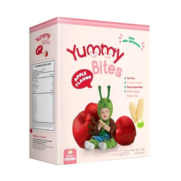Jual Yummy Bites Rice Crackers Apple Flavour Makanan Bayi di Seller HT ...