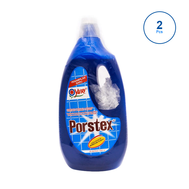 Jual Yuri Porstex Botol Biru Pembersih Kamar Mandi [1000 mL/2 pcs] di ...