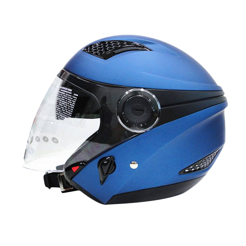 Jual Zeus Zs-610 Helm Half Face - Matt Blue Di Seller Doctor Helm ...