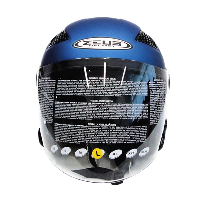 Jual Zeus Zs-610 Helm Half Face - Matt Blue Di Seller Doctor Helm ...