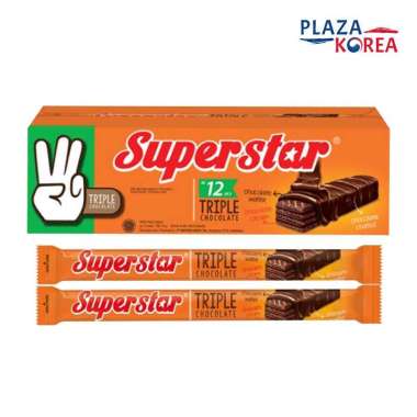 Jual Superstar Wafer Triple Chocolate 12 Pcs Box Termurah - Harga ...