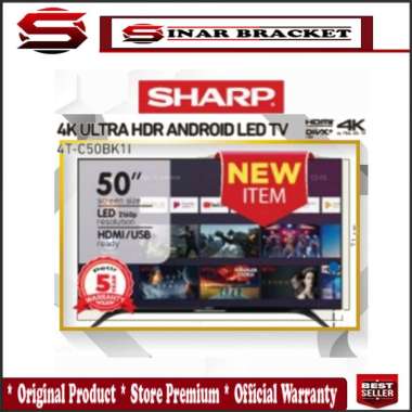 Jual Sharp 50 Inch Android Tv Uhd 4 T C50 Bk1 X Original, Murah ...