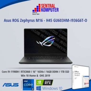 Jual Asus Rog Gaming Zephyrus M16 Gu603 Hm Original Murah - Harga ...