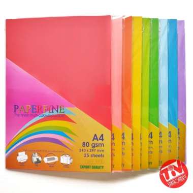 Jual Paperfine Kertas Hvs A4 Merah 25 Lembar Original Murah - Harga ...