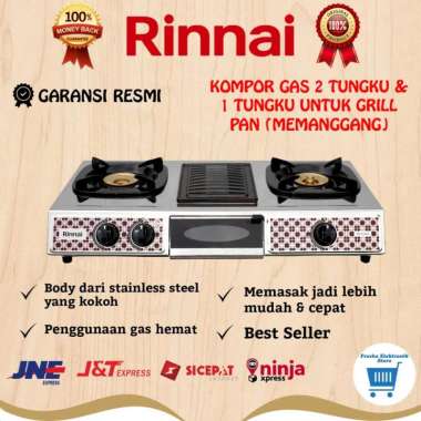 Jual Kompor Gas Rinnai 2 Tungku 1 Pemanggang Original, Murah & Diskon ...