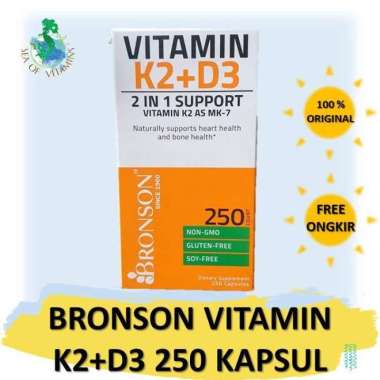 Bronson Vitamin D3 K2 250 Capsules Lengkap Harga Terbaru Desember 2022 ...