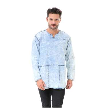 Kemeja Denim Biru Pria Lengan Panjang Gratis Ongkir 🔥 Harga Murah Juni 2026