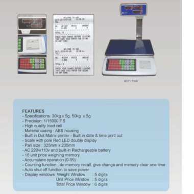 Jual Timbangan Digital 5 Kg Printer Original Murah - Harga Diskon April ...