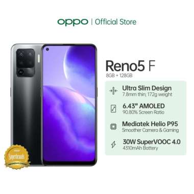 Jual Oppo Reno5 F Fluid Black Terbaru November 2022 | Blibli