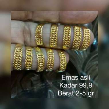 Promo Cincin emas 24k kadar 99 dewasa Diskon 3% di Seller Megastore26 ...