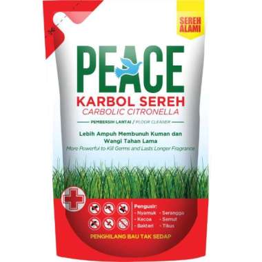 Jual Peace Karbol Sereh Cairan Pembersih Lantai Botol [1500 mL] di ...