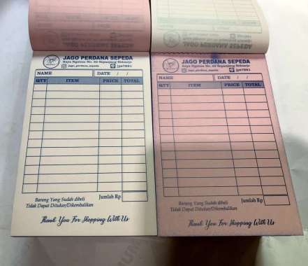 Jual CETAK NOTA KWITANSI SURAT JALAN BON DEPO PASIR UKURAN 10 X 16 CM ...