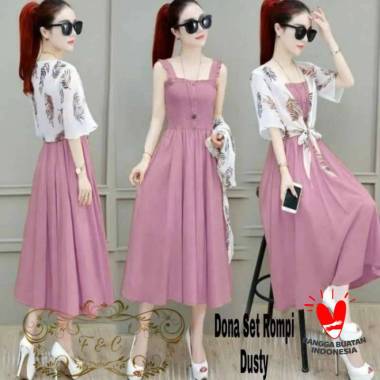 Jual Mini Dress Wanita Setelan Rompi Vest Set Remaja Kekinian Korean ...
