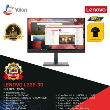 Jual Lenovo Monitor L22 E Original Murah - Harga Diskon November 2023 ...