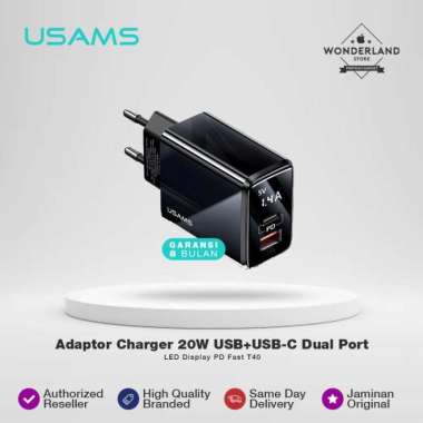 Jual Usams T40 Adaptor Charger Spesifikasi Original, Murah & Diskon ...
