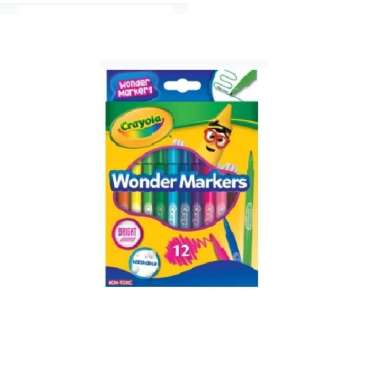 Promo Crayola 12 Colors Wonder Markers - Bright and Washable - Spidol ...