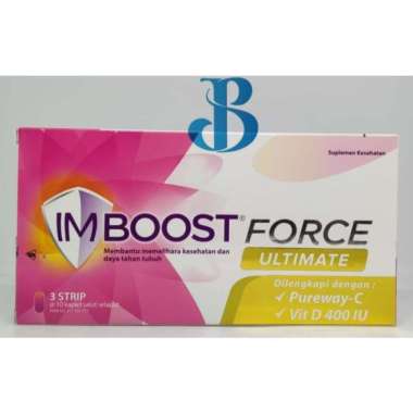 Imboost Force Daya Tahan Tubuh 3 Strip Isi 30 Kaplet Lengkap Harga ...