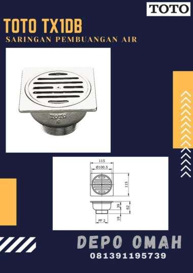 Jual Floor Drain Toto Tx1 Db Terlengkap - Harga Murah Agustus 2022 | Blibli