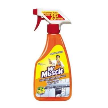 Jual Mr Muscle Kitchen Pembersih Dapur Serbaguna Lemon 500 Ml Pump ...